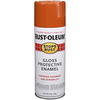 Rust-Oleum 245897 Stops Rust Spray Paint, 12-Ounce, Gloss Burnt Orange ...