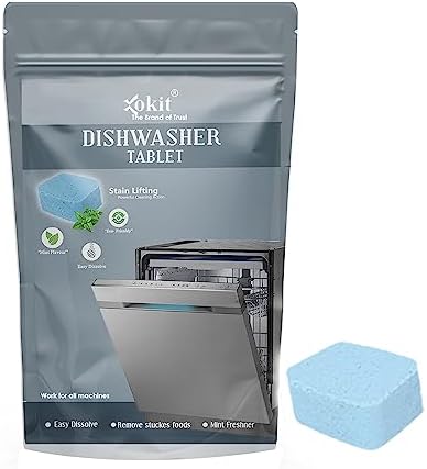 XOKIT® 30 Dishwasher Tablets, Dishwasher Cleaner, and Deodorizer Cleaning Tablets - Removes ...
