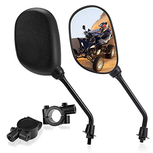 Set of ATV Rear View Mirror, ISSYAUTO 360 Degrees Ball-Type Side ...
