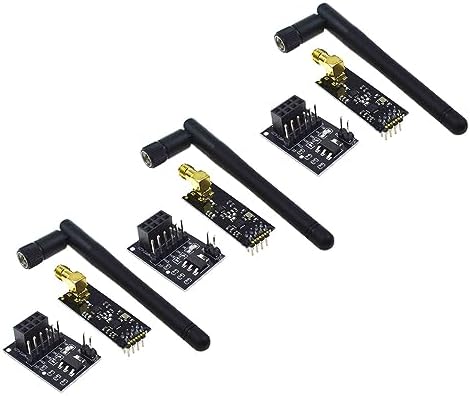 3sets NRF24L01+PA+LNA Module with SMA 1100m Module with Breakout Adapter On-Board 3.3V Regulator ...