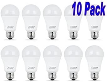Amazon.com: FEIT 9w LED Light Bulbs, 60w Equivalent, 800 Lumens Natural ...