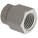 Tefen Nylon 6/6 Pipe Fitting, Coupling, Gray, 1/4" NPT Female (Pack of ...
