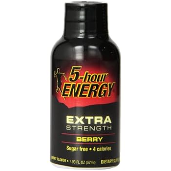 Amazon.com: 5-Hour Energy Nutritional Drink, Pomegranate, 1.93 oz, 24 ...