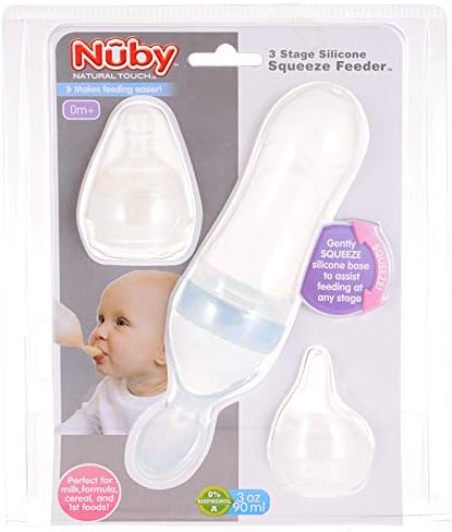 Nuby 67652 3 Stage Silicone Squeeze Feeder, Clear price in UAE | Amazon UAE | kanbkam