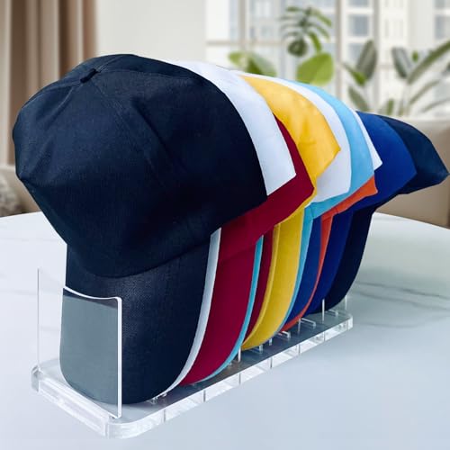 SCQJPA Hat Organizer for Baseball Caps,Acrylic Hat Rack for 7-21 ...