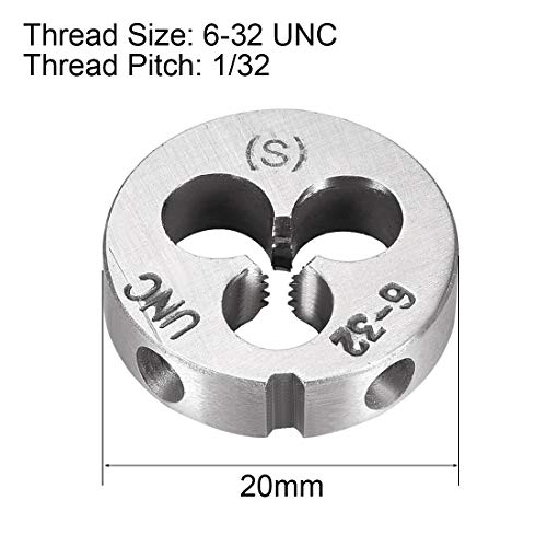 uxcell 6#-32 UNC Round Die Machine Thread Die, 0.8" OD Round Threading ...