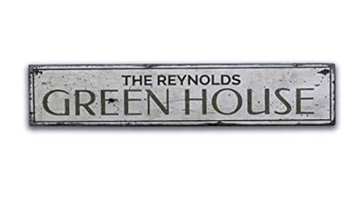 Green House Sign, Wood Family Garden Sign, Green House Decor, Green ...