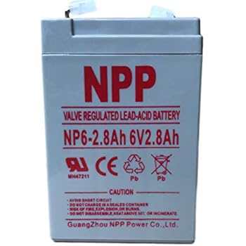 Amazon.com: FP628 6 Volt 2.8 Ah SLA Replacement Battery w/F1 Terminal ...