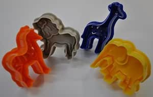 Amazon.com: NY CAKE Animal Plunger and Cutter, Set of 4: Cookie Cutters ...