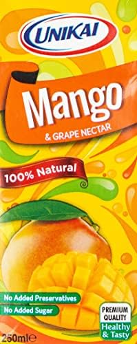 Unikai UHT Mango & Grape Nectar -No Added Sugar - Carton Pack (27X250Ml ...