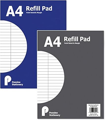 A4 Refill Pad Feint Ruled and Margin 200 Pages: Amazon.co.uk: Office ...