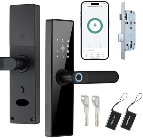 brosoza | Smart Door Lock with Fingerprint, 240-4585 Mortise Biometric ...