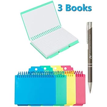 Amazon.com : Oxford Index Card Notebook, 3" x 5", Ruled, White, 3 ...