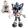 15.5 Inch Sonic Lord X Plush, Evil Sonic.exe Stuffed Plush Toy, Sonic ...