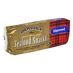 Brunswick Seafood Snack, Smoked Kipper, 3.53-Ounce Tins (Pack of 18 ...