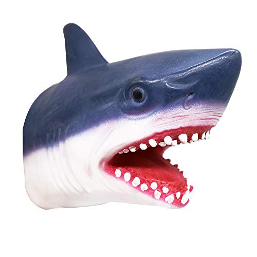 Yolococa Shark Hand Puppet Realistic Latex Soft Animal Toy Storytelling ...