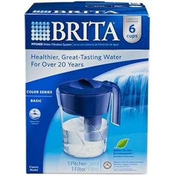 Amazon.com: Brita Classic Pitcher, 6 Cup, Navy Blue: Brita Classic Dark ...