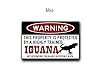 Amazon.com: Iguana Warning Sign, Funny small Pet sign, Lizard warning ...