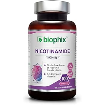 Amazon.com: B3 Nicotinamide 500 mg 100 Caps 2 Pack - Natural Flush-Free Vitamin Formula | Gluten ...