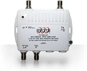 PCT Cable Signal Amplifier Drop Amp Booster, Distribution Amplifier, 2 ...