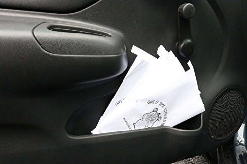 50 Vomit Bags. Disposable Leak Resistant Sick / Barf Bags with a Cute ...