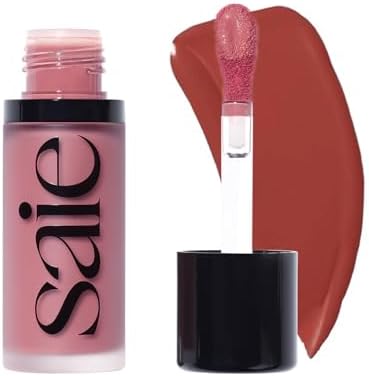 Saie Dew Blush - Lightweight Liquid Blush with a Blendable + Buildable Cream Finish - Dewy Cheek ...