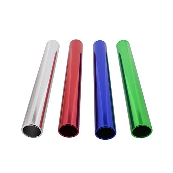 Get Out! Aluminum Relay Running Baton 4-Pack – 12in Metal Baton Sticks ...
