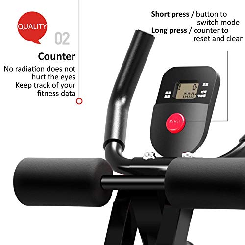 MEEOI Adjustable Abdominal Trainer Ab Rollers Home Rowing Machine ...