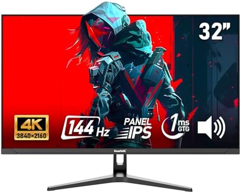 Gawfolk 32 inch Monitor 144Hz Gaming Monitor 4K 2160P PC Screen IPS ...