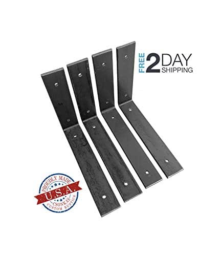 Amazon.com: 4 Pack - 8"L x 8"H Angle Shelf Bracket, Iron Shelf Brackets ...