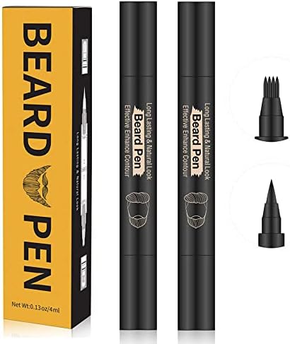 MISICH Beard Pencil Filler Kit - 4 Tip Pen and Brush for Men, Facial ...