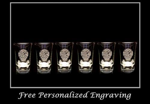 Amazon.com: Celtic Pirate Shot Glass Set of 6 - Free Personalized ...