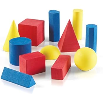Amazon.com: Learning Resources Mini Geosolids, Colorful Plastic ...
