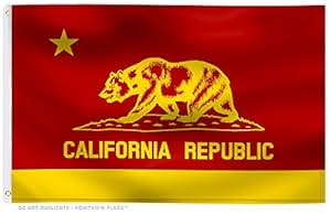 Amazon.com : Cardinal and Gold California Flag - 3 x 5 Foot Flag with ...