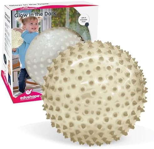 Edushape Glow in The Dark Sensory Baby Ball - 7 Inch Kids Textured Play ...