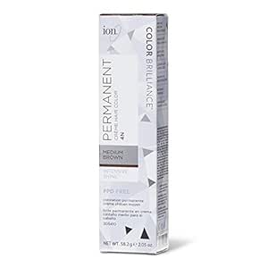 Amazon.com : Ion 4N Medium Brown Permanent Creme Hair Color 4N Medium ...