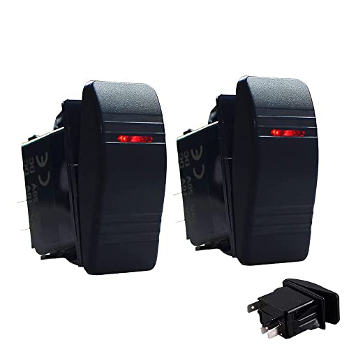 venveal Marine Rocker Switches 12V 20A, Car-ling Waterproof SPST On/Off ...