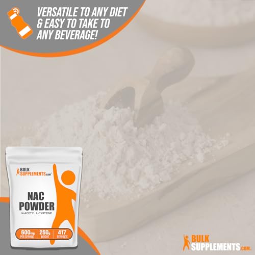 BULKSUPPLEMENTS.COM NAC Powder - N-Acetyl Cysteine 600mg, NAC ...