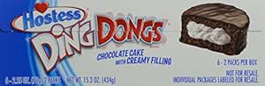 Amazon.com: Hostess Ding Dongs, Original Chocolate, 2.55 Ounce, 6 Count ...