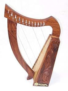 Amazon.com: 12 String Harp Celtic Design Extra Strings Tuner Carrying ...