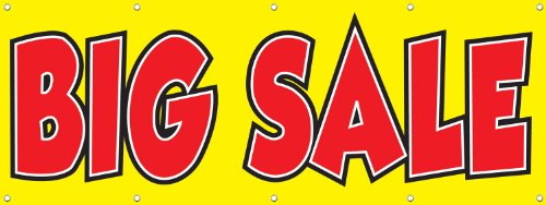 Big Sale Signs Banners 4' X 10' Retail Store Banner Sign Business ...