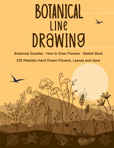Mua Botanical Line Drawing - Botanical Doodles - How to Draw Flowers ...
