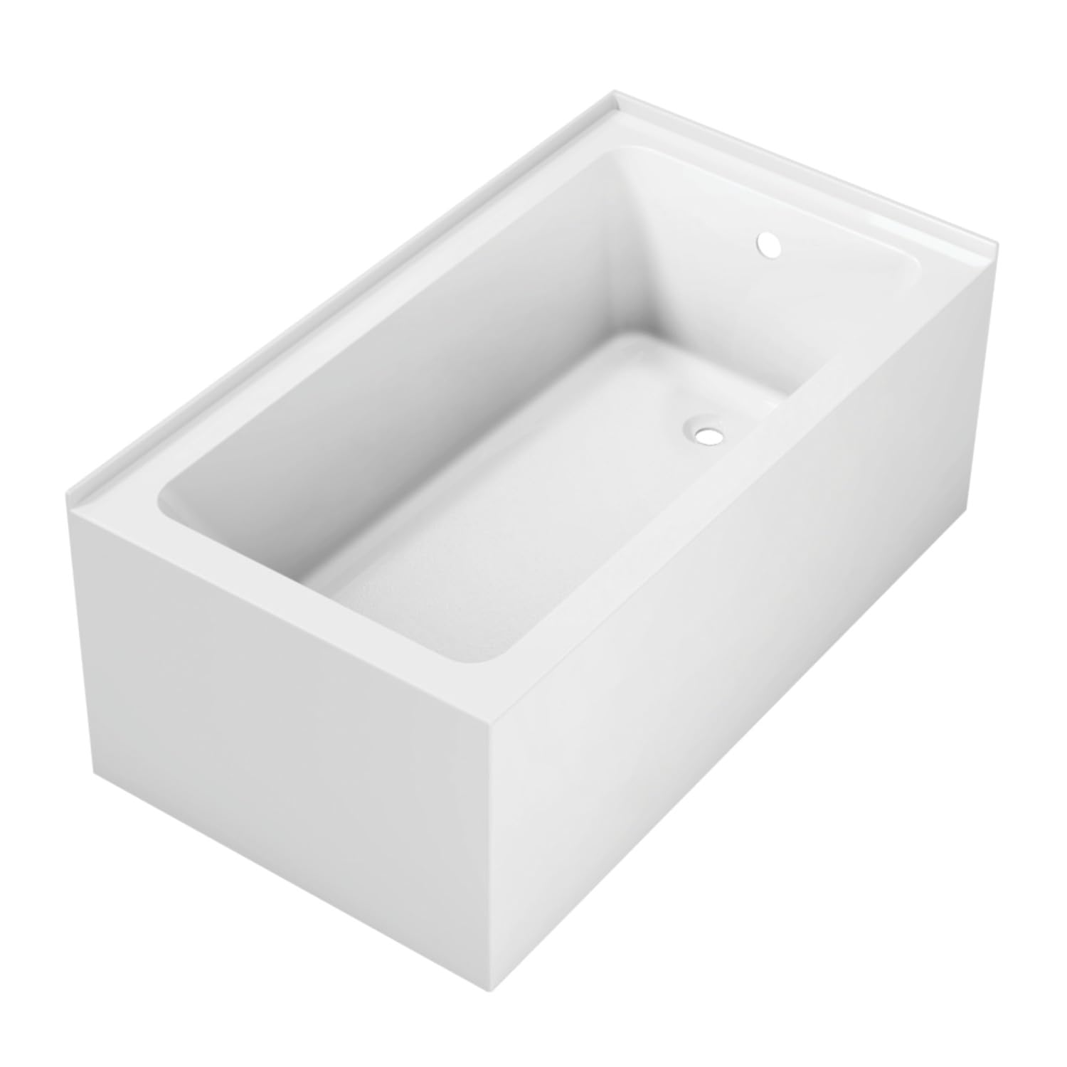 Aqua Eden VTAP5430R22TS 54-Inch Acrylic 2-Wall Corner Alcove Tub with ...