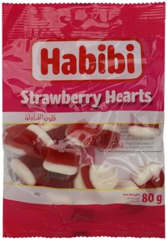 Habibi Jelly Strawberry Hearts Flavoured Gummi Candy 80 g price in UAE ...
