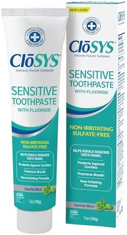 CloSYS Fluoride Toothpaste, 7 Ounce, Gentle Mint, Whitening, Sulfate ...