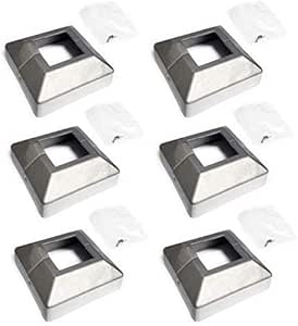 Aluminum Post Base Cover for 2" Post (Mill - Unpainted), Lot 6 Set of 2 ...