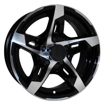 Amazon.com: 13x5 Aluminum Black and Machined T08 Sendel Trailer Wheel ...