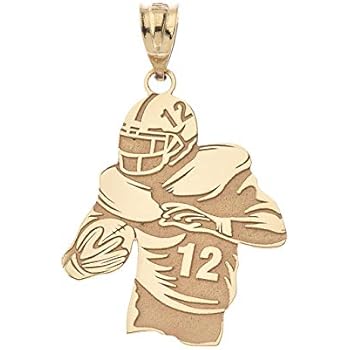 Amazon.com: Sports Charms 10k Gold Football Pendant: Jewelry