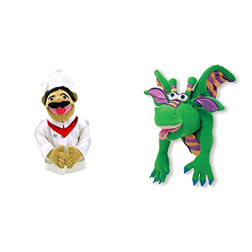 Melissa & Doug Chef Puppet with Detachable Wooden Rod for Animated ...