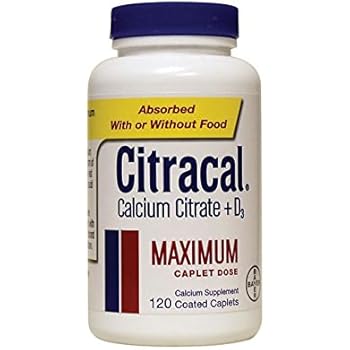 Amazon.com: Citracal Max Size 120ct Citracal Calcium Citrate With ...